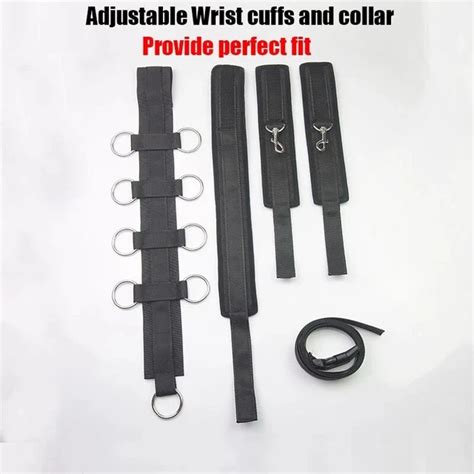 Body Harness Behind Back Armbinder Handcuffs Neck Collar Binding Adult