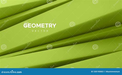 3d Matcha Green Abstract Background Slanted Shapes Vector Illustration Of Diagonal Sliced