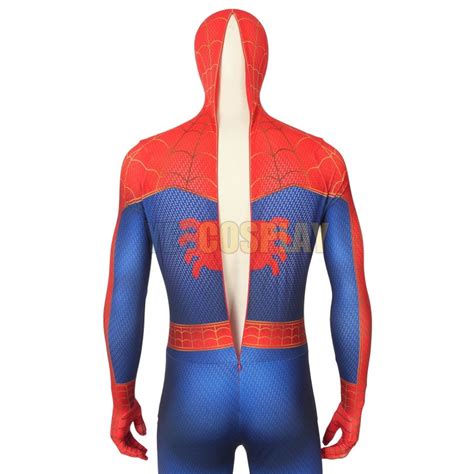 Spider Man Peter Parker Costume Into The Spider Verse Printed Cosplay