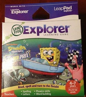 Leapfrog Explorer Spongebob Squarepants The Clam Prix Game Cartridge