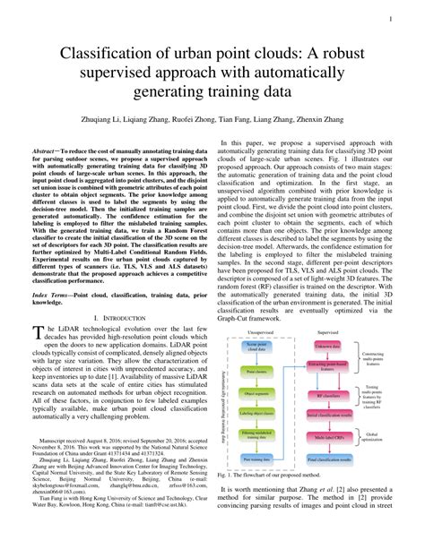 Pdf Classification Of Urban Point Clouds A Robust Supervised