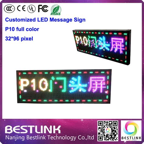 Pixel Programmable Led Message Sign P Led Display Module Full Color Outdoor Running Text