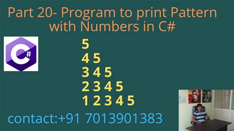 Print Pattern With Numbers In C Part YouTube