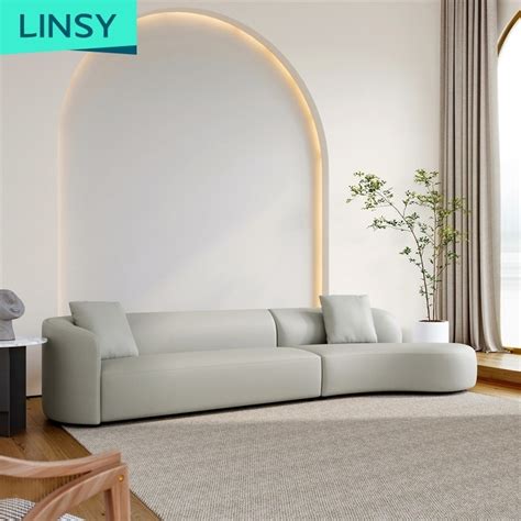 Linsy High Quality Luxury Italian Modern Fabric Sofa Set Half Moon Designs Couch Furniture
