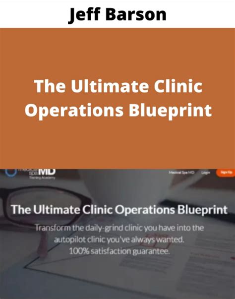 Download Jeff Barson — The Ultimate Clinic Operations Blueprint By Samantha Ross Medium
