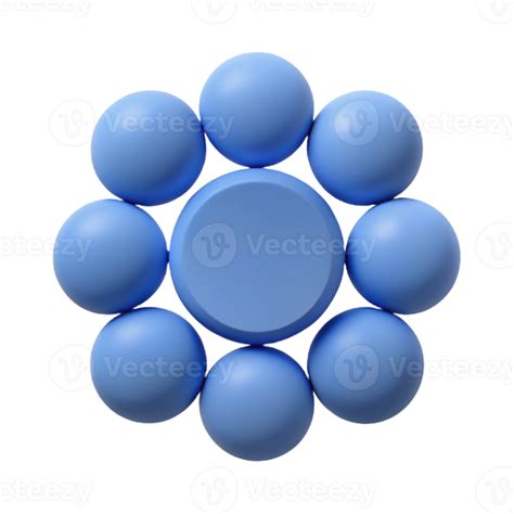 Pristine Baroque Symmetrical Arrangement Of Seven Circles Minimal Flat Color With Scalable