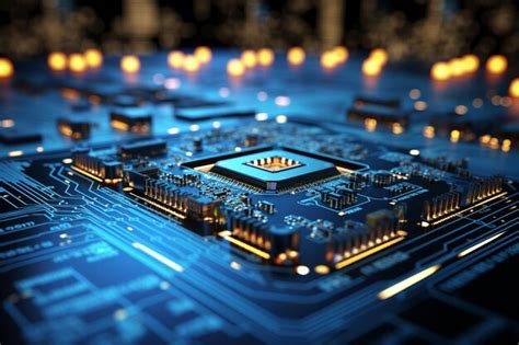 Premium Photo Close Up Of Microchip Circuit Interior