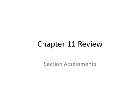 Chapter 11 Genetics Review Section Assessments And Answers