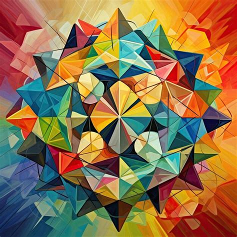 Premium Ai Image Abstract Polyhedral Composition
