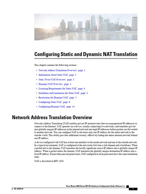 configuring static and dynamic nat translation pdf ip address