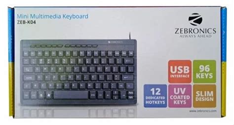 Wired Zebronics Zeb K04 Mini Multimedia Keyboard At ₹ 450 Piece In Naupala