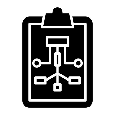 Premium Photo Workflow Glyph Solid Black Illustration