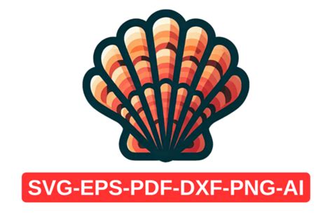 Sea Shell Svg Clipart Print Vector Graphic By Artful Assetsy · Creative Fabrica