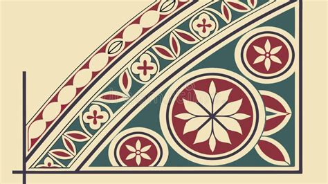 Geometric Floral Pattern Decorative And Symmetrical Design Vector