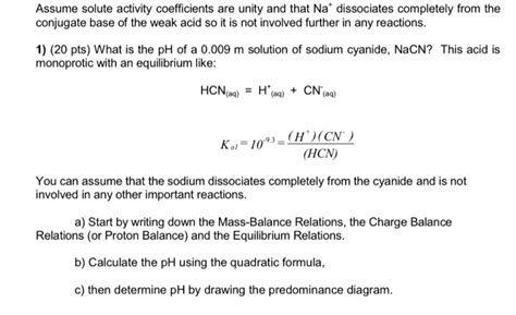 Solved Assume Solute Activity Coefficients Are Unity And