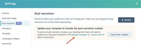Use The Post Narration Module