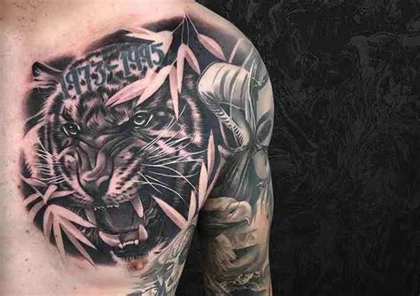 Half Chest Tattoo Designs For Men Photos