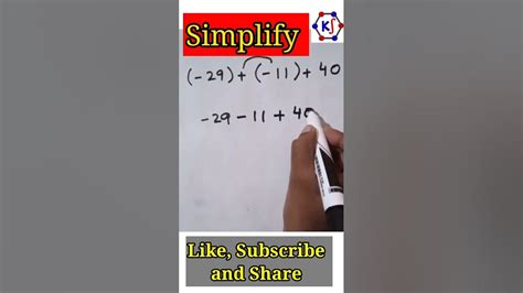 Simplify Mathstrick Shorts Vedio Easy Shortvideo Algebra Youtube
