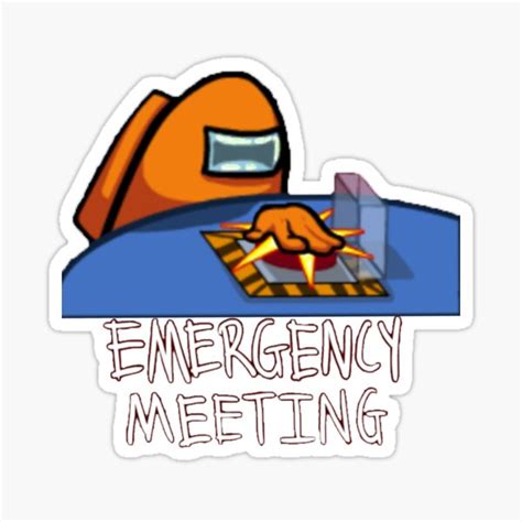 Among Us Emergency Meeting Stickers Redbubble