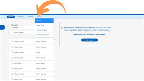 Creating And Editing Groups Churchtrac Support