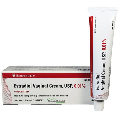 Estradiol Vaginal Cream 0 01 Tube With Calibrated Applicator 42 5 Gm