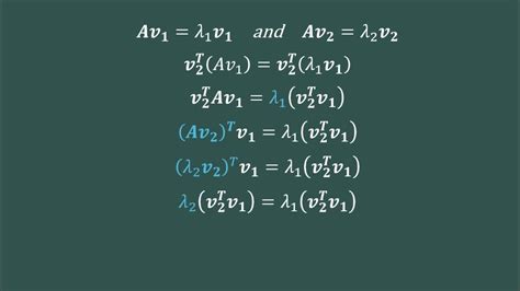 Orthogonality Of Eigenvectors Of Symmetric Matrices Youtube