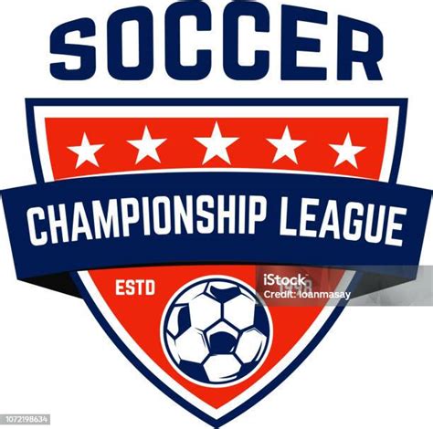 축구 축구 엠 블 럼입니다 레이블 상징 기호에 대 한 디자인 요소입니다 Championship에 대한 스톡 벡터 아트 및 기타 이미지 Championship 경기