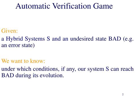 Ppt Automatic Verification Of A Turbogas Control System With The