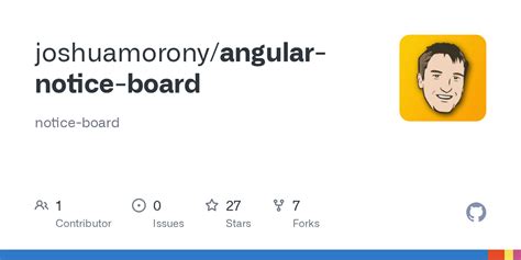 Github Joshuamoronyangular Notice Board Notice Board