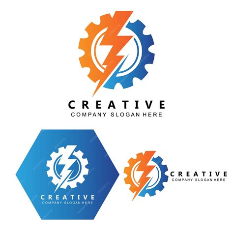 Electricidad Actual Vector Diseño Logo Cool Lightning Vector Premium