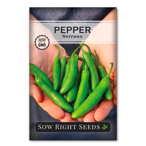 Serrano Pepper Seeds For Planting Heat Packed Variety Sow Right Seeds