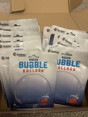 4 X Qualatex 24 Clear Deco Bubble Balloon 24 Inch Balloons Birthday