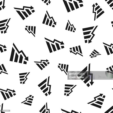 Decreasing Graph Seamless Pattern Icons On White Background High Res Vector Graphic Getty Images