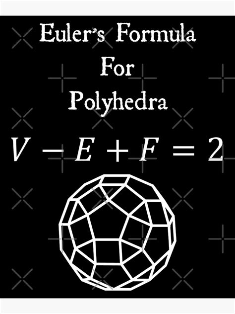Eulers Formula For Polyhedra Topology Vintage Math Physics Design