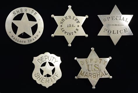 5 Early Law Enforcement Badges