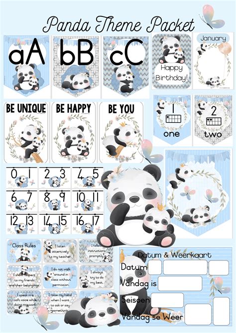 Panda Classroom Theme My Klaskamer