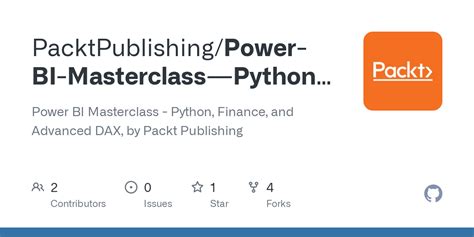 Issues PacktPublishing Power BI Masterclass Python Finance And Advanced DAX GitHub