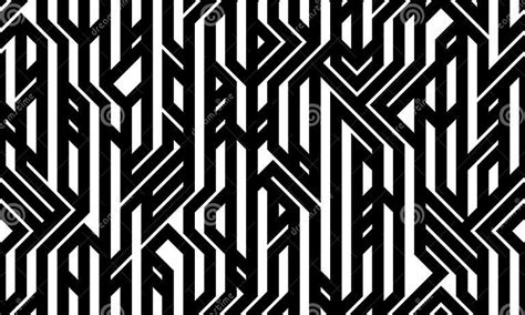 Tech Style Seamless Linear Pattern Vector Monochrome Circuit Board Lines Endless Background