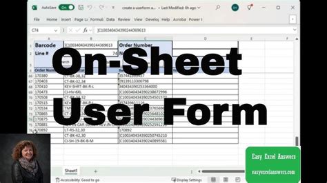 Create An Excel Userform Part 1 Of 3 Youtube