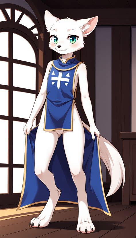 Rule 34 1girls 2024 Ai Generated Anthro Arctic Wolf Ass Visible Through Thighs Bare Hips Blue