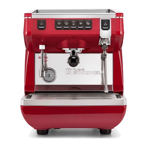 מכונת אספרסו מסחרית ראש אחד אדומה Nuova Simonelli Appia Life 1g שטרנס קפה