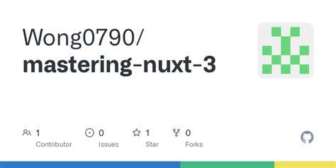 Github Wong0790mastering Nuxt 3