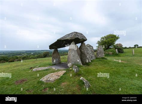 Pentre Ifan Dolmen Parish Of Nevern Pembrokeshire Wales Uk Stock