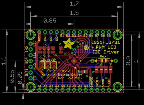 Downloads Is31fl3731 16x9 Charlieplexed Pwm Led Driver Adafruit