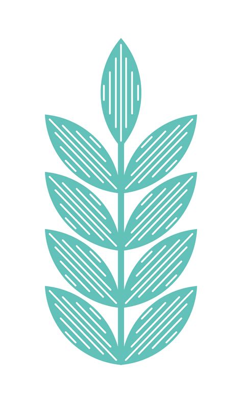 Retro Patterned Plant Illustration 48082663 Png