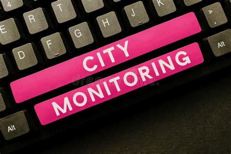 Conceptual Display City Monitoring Word Written On Indicatorlevel