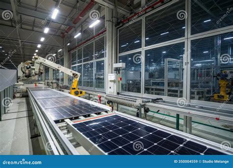 Advanced Solar Panel Manufacturing Facility Showcasing Automated