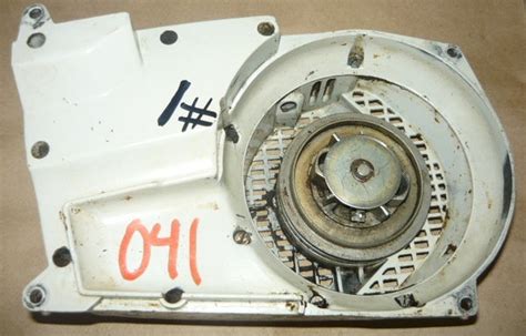 Stihl 041 Av Chainsaw Starter Recoil Cover And Fuel Tank With Pulley A