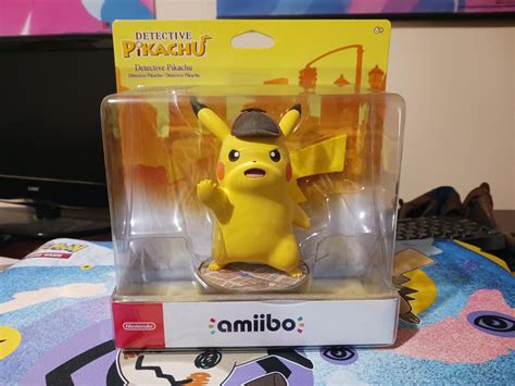 Detective Pikachu New Item Box And Manual Amiibo