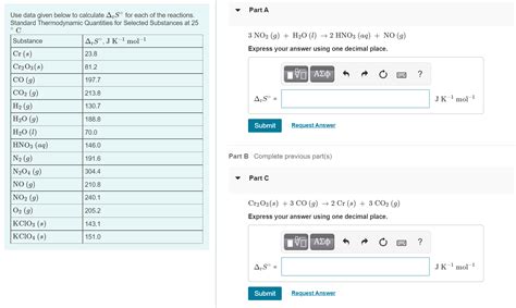 solved use data given below to calculate arsº for each of